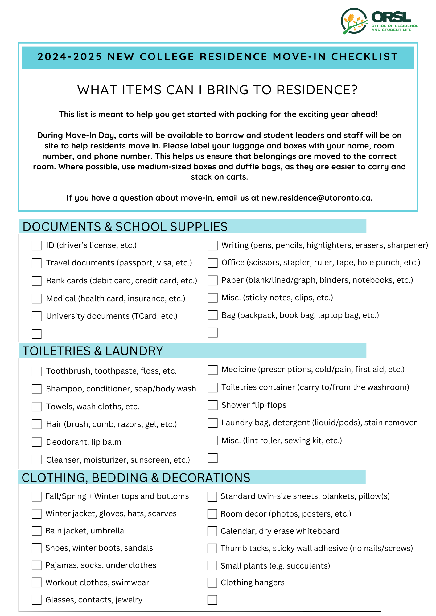 Arrival and Departure Information - New College