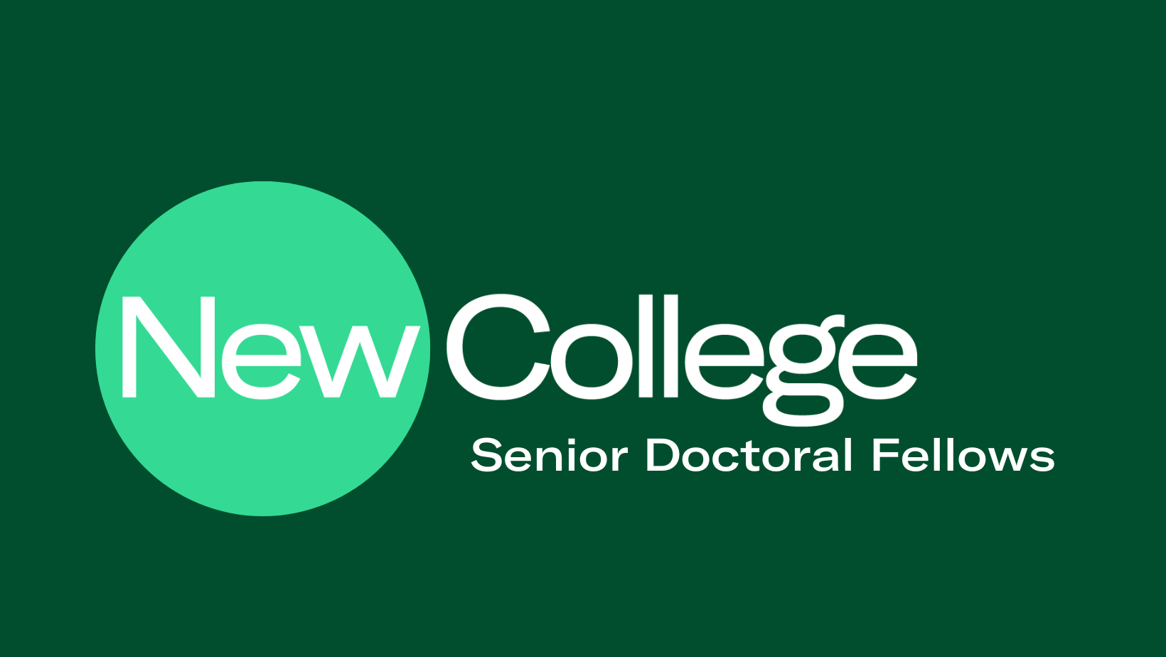 Meet New College's Senior Doctoral Fellows - New College